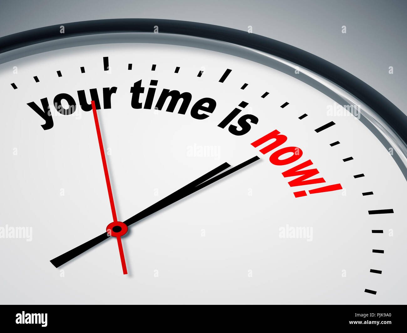An image of a nice clock with your time is now Stock Photo - Alamy