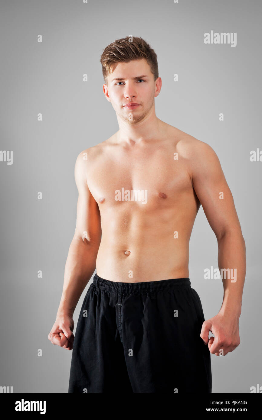 An image of a handsome young fighter Stock Photo - Alamy