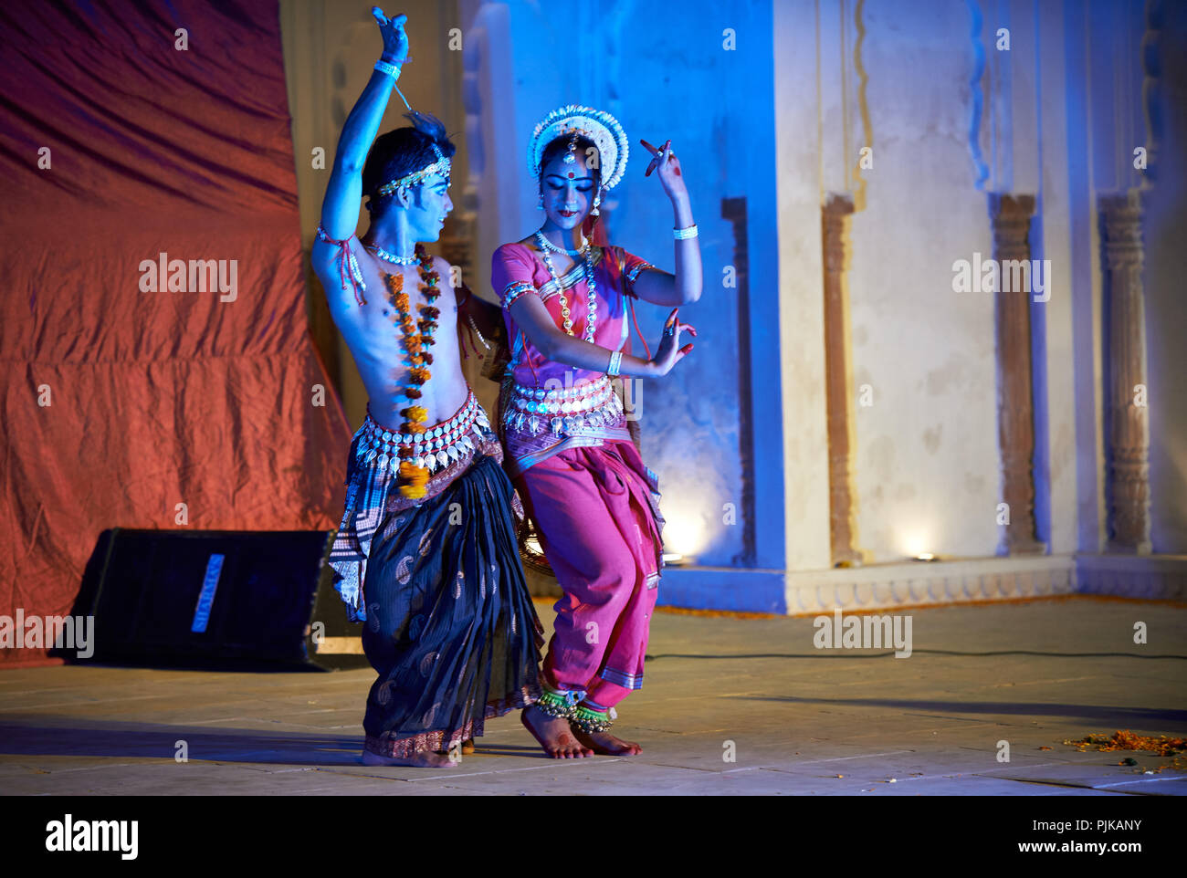 traditional indian dance during Pushkar Mela, Pushkar, Rajasthan, India ...