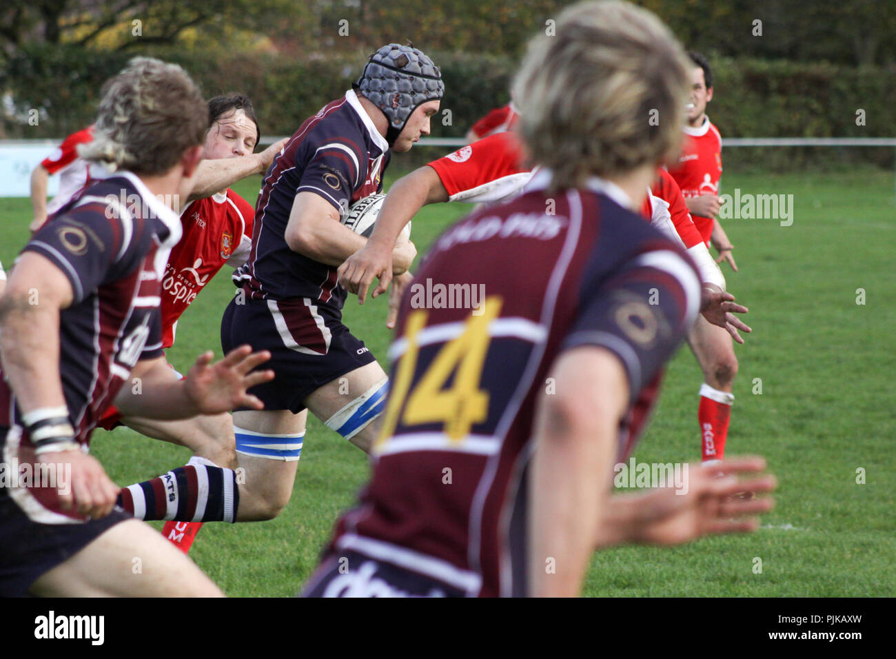 Sport rugby union action tackling running hi-res stock photography and ...