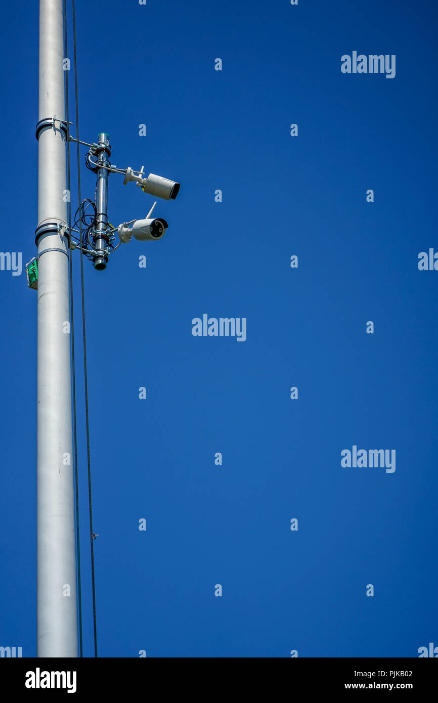 Surveillance Camera On Light Pole High Resolution Stock Photography and ...