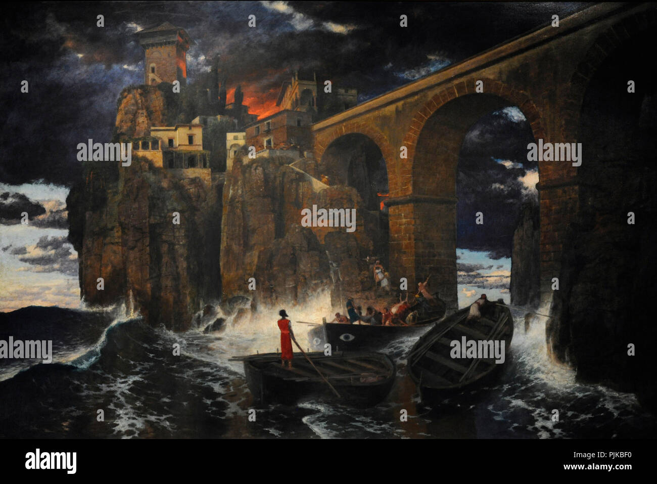 Arnold Bocklin (1827-1901). Swiss painter. Pirate Attack (Heroic ...