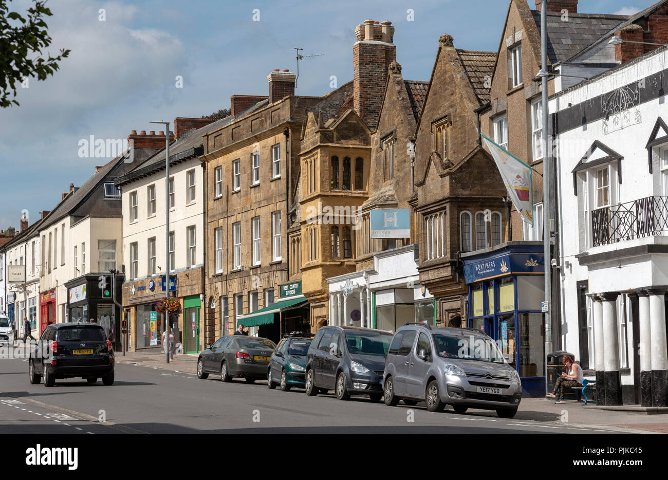Chard, Somerset, England, UK. The commercial buildings and Phoenix ...