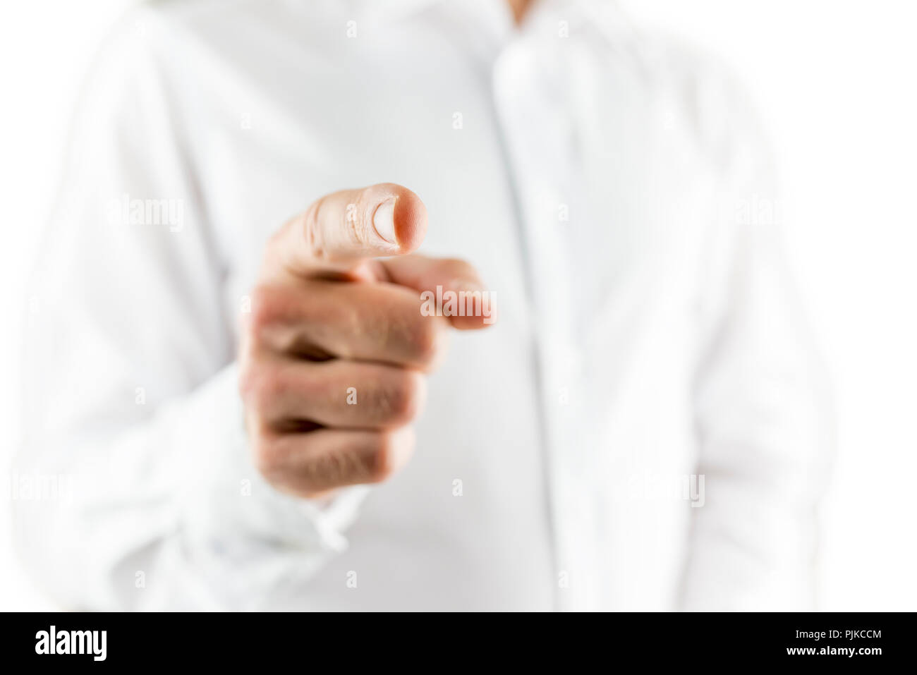 Male hand pointing finger hi-res stock photography and images - Alamy