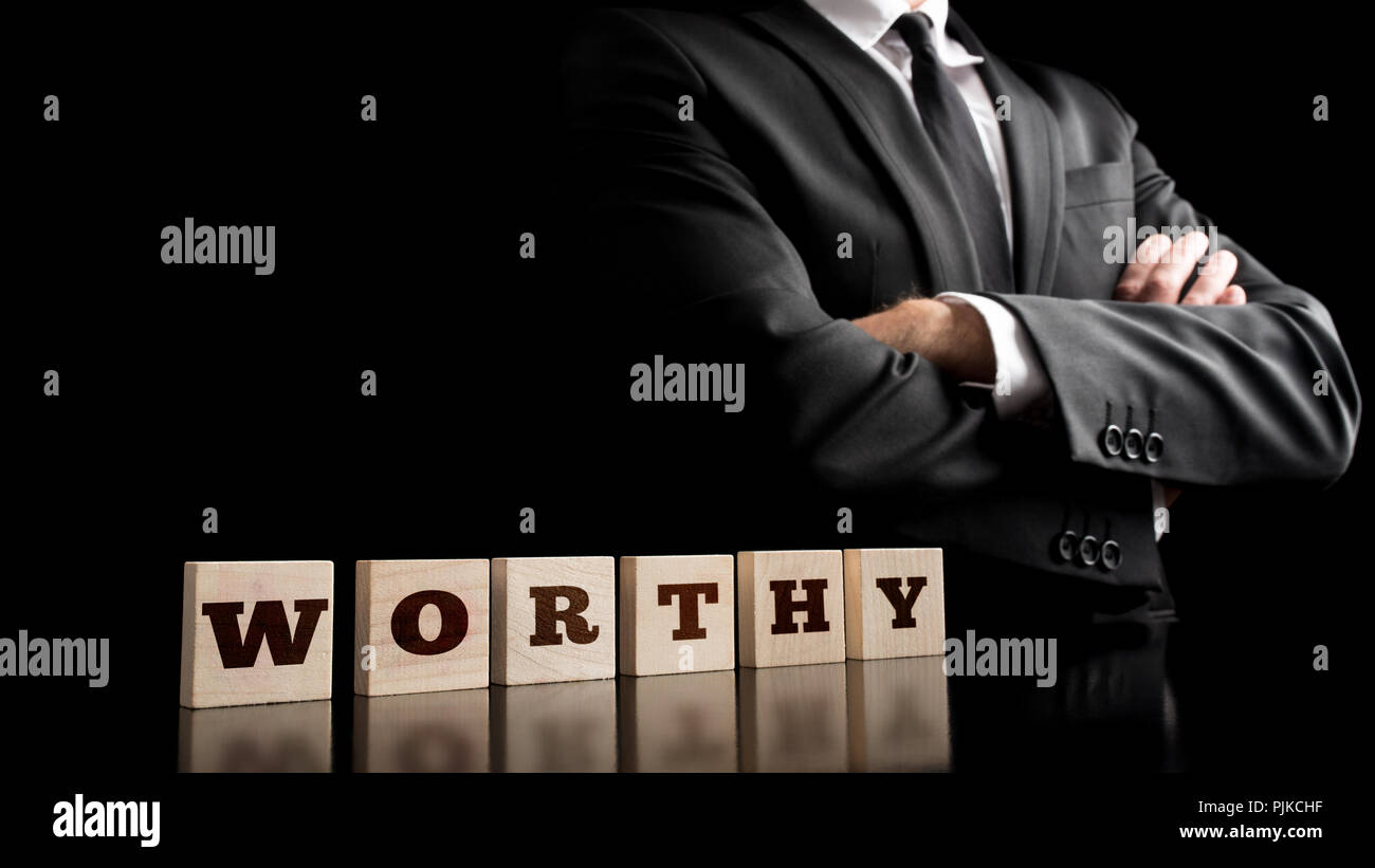 Worthy in wooden letters hi-res stock photography and images - Alamy