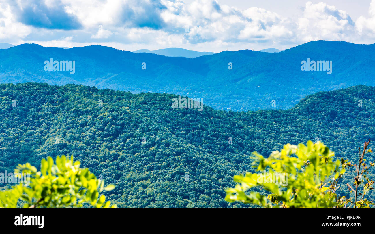Many Lines of Mountains in Blue Ridge Park Stock Photo - Alamy