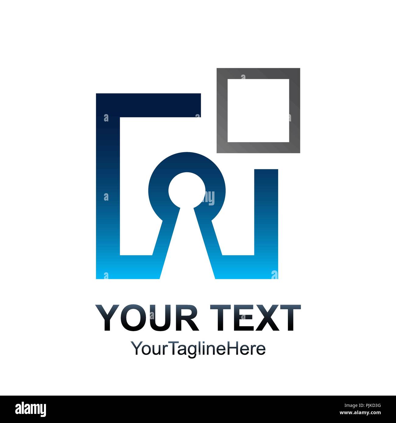 square key hole logo template. Square design element Stock Vector Image ...