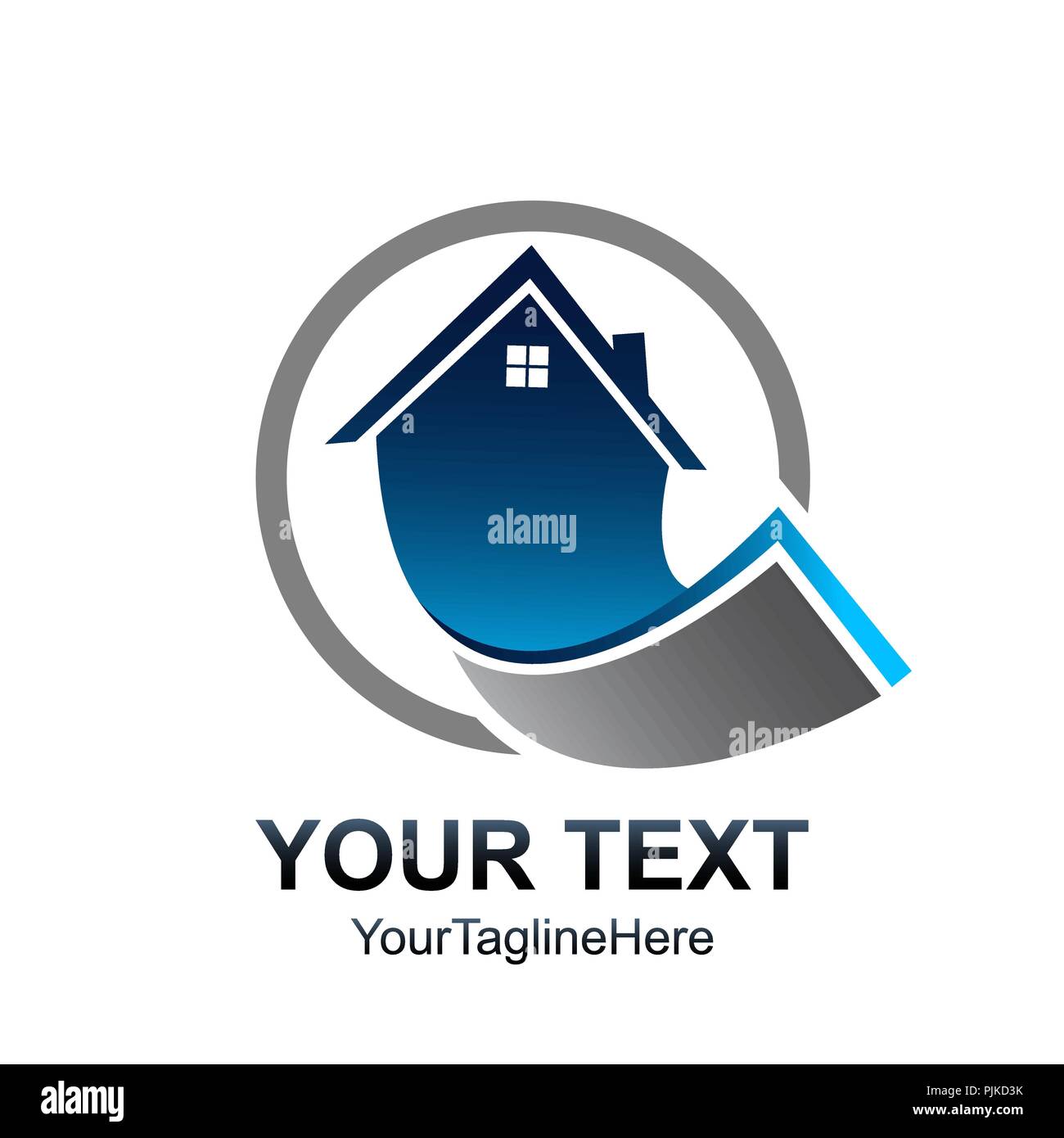 circle Real estate logo template. House logo design vector Stock Vector ...
