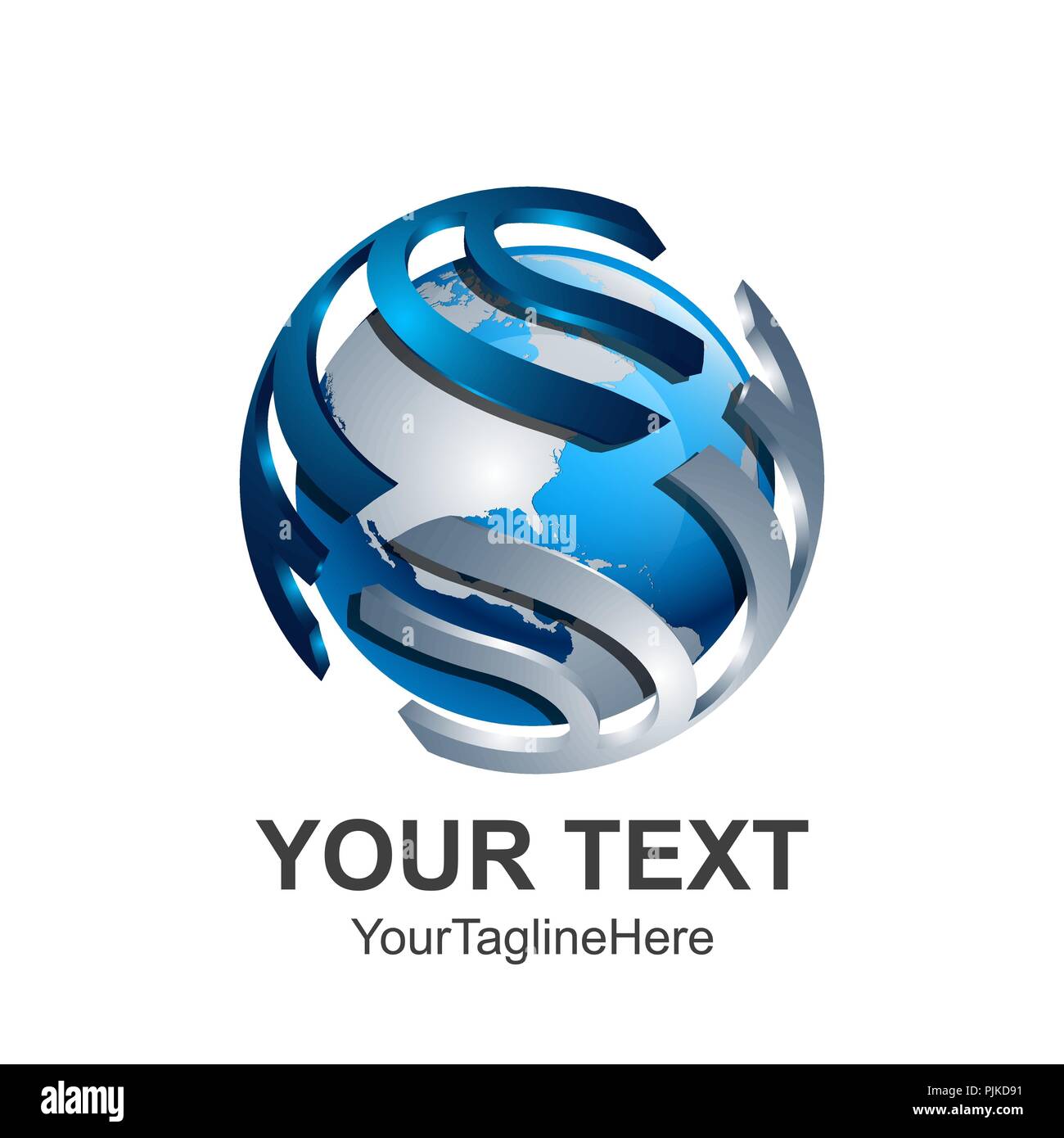 3d Globe Logo Design