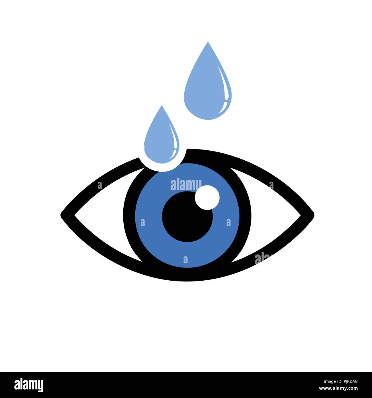 blue dry eye with drops icon vector illustration Stock Vector Image ...
