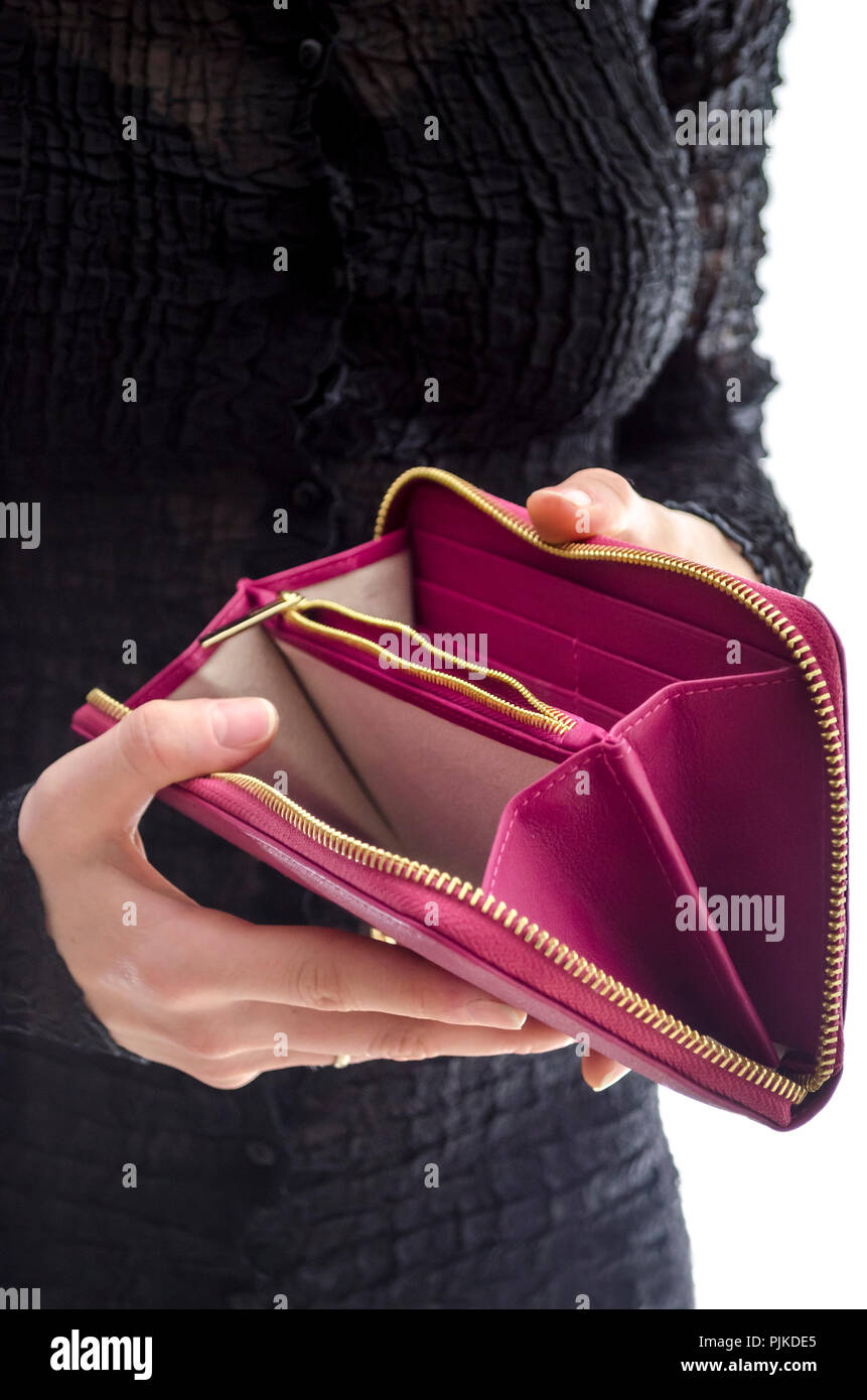 Open black woman wallet hi-res stock photography and images - Alamy