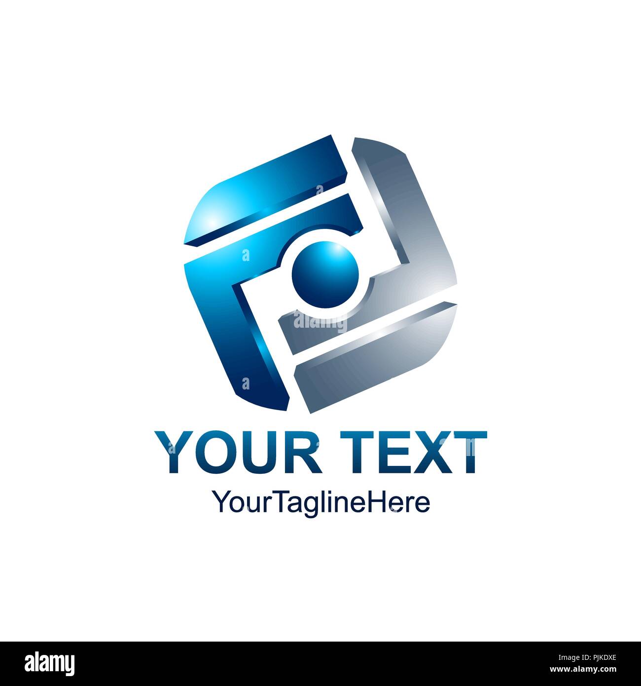 3D style abstract logo resembling letters F alphabet initial logo ...