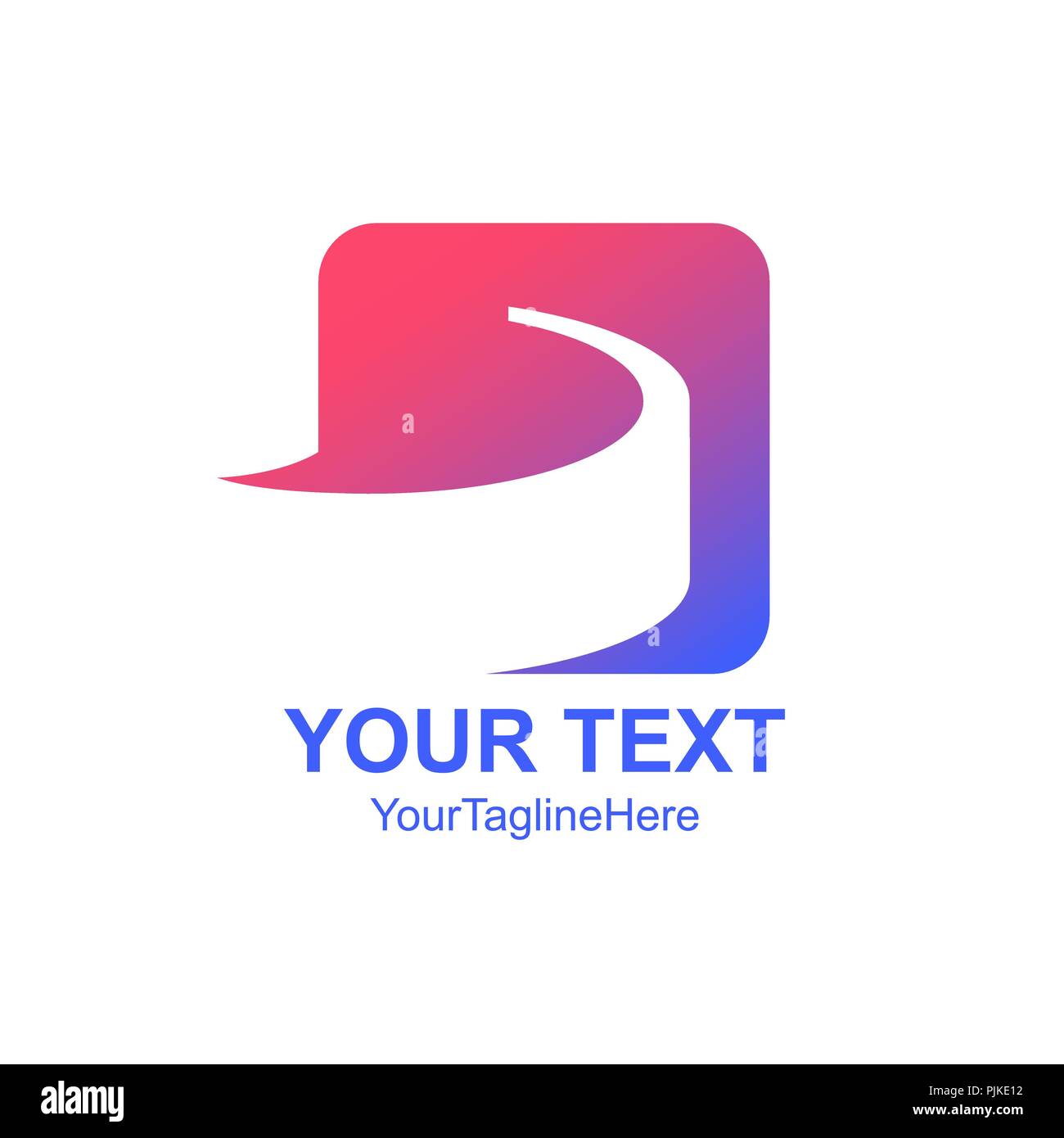 Abstract square swoosh logo concept colorful for business company ...