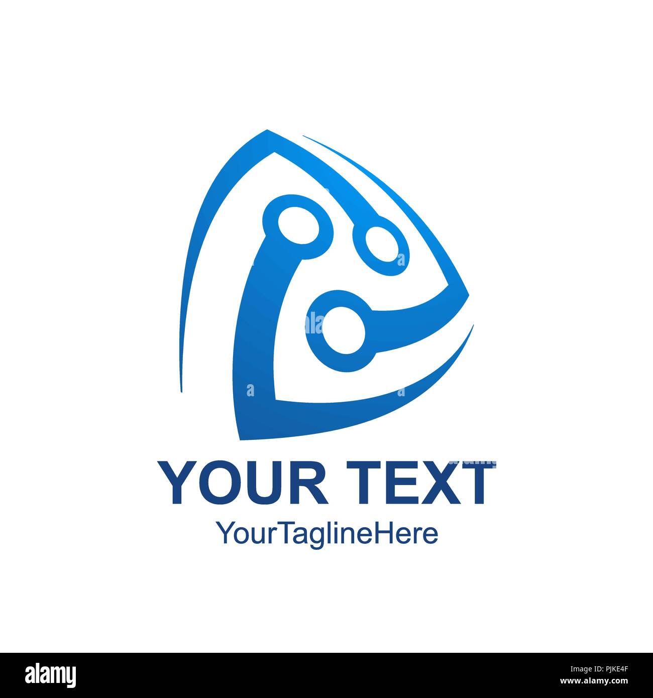 Abstract triangle tech vector logo design template element. Creative ...