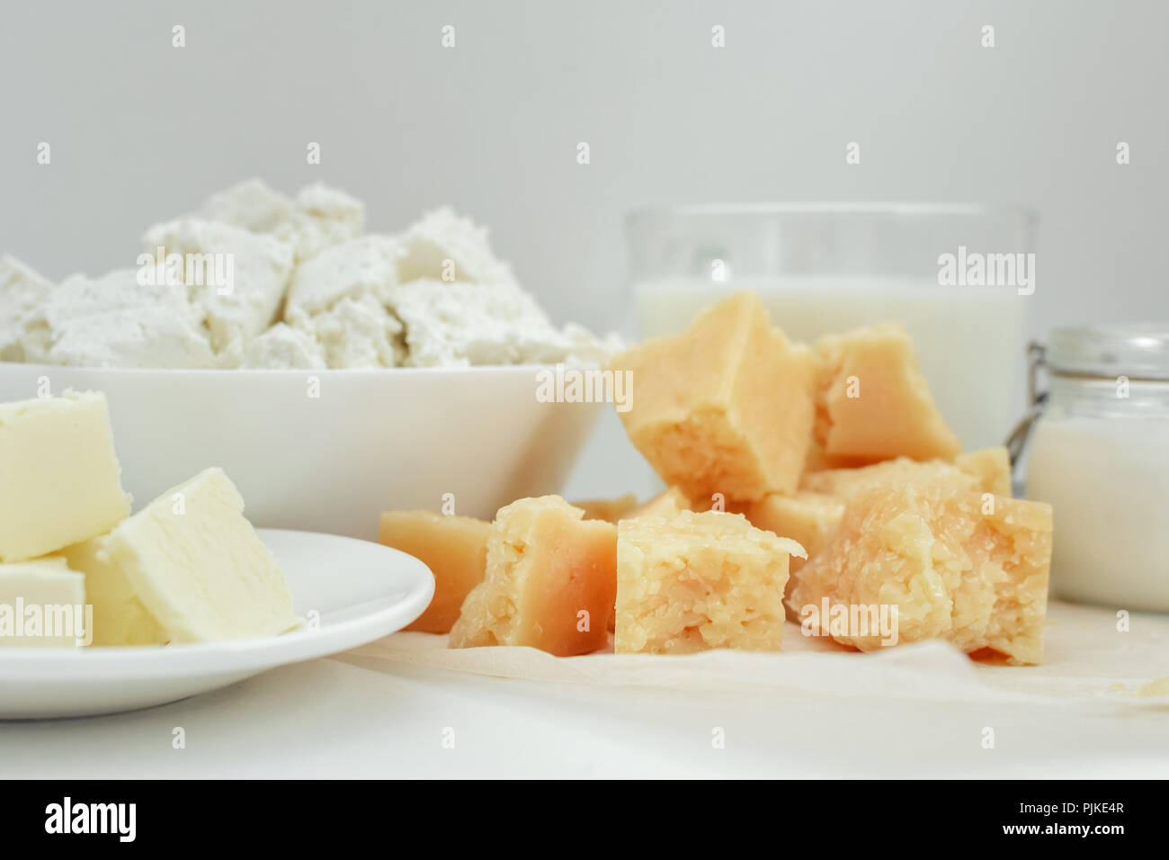 Dairy Products Milk Cottage Cheese Cheese Sour Cream Butter On
