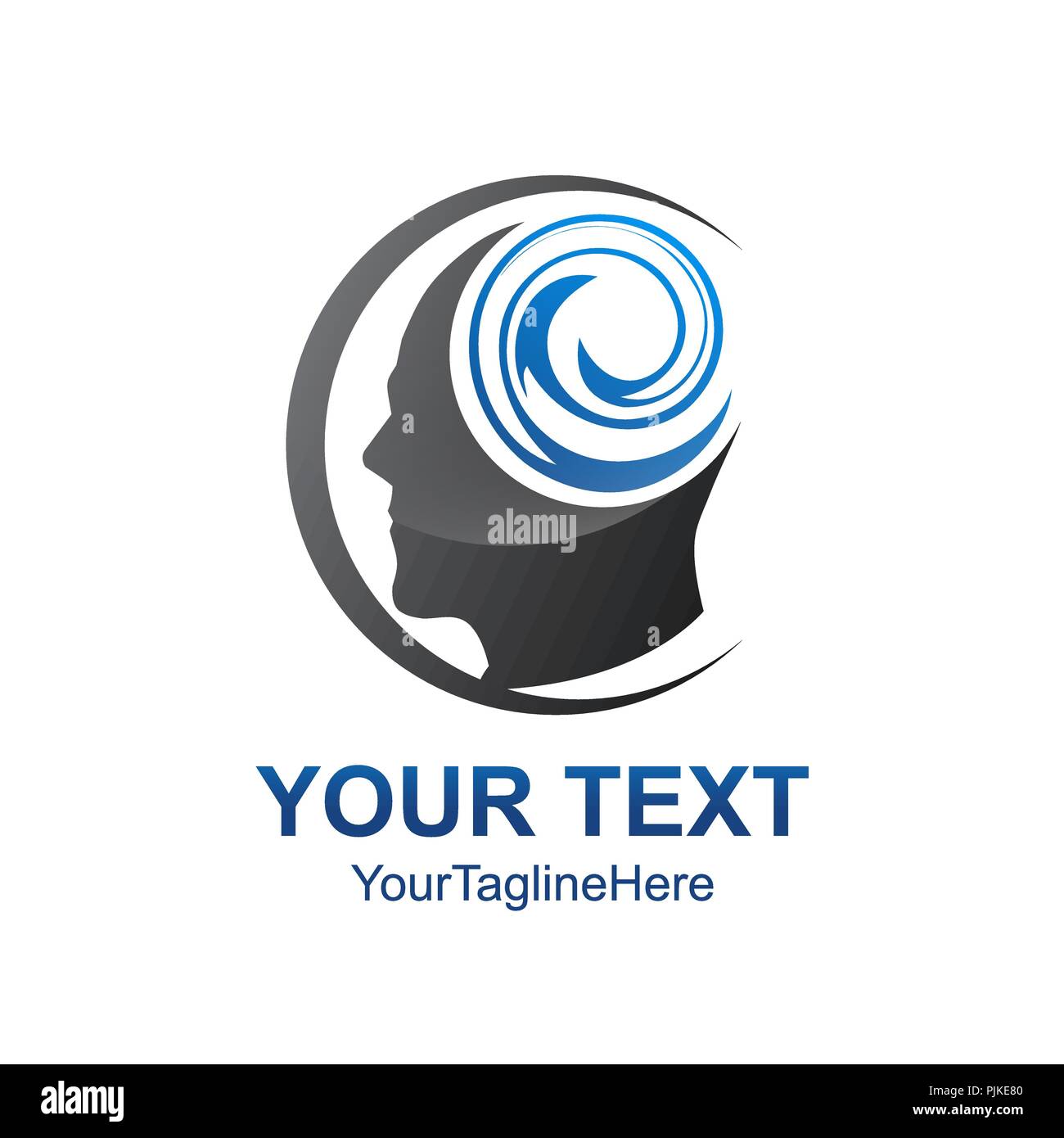 Creative human head vector logo template design. Learning, Education ...