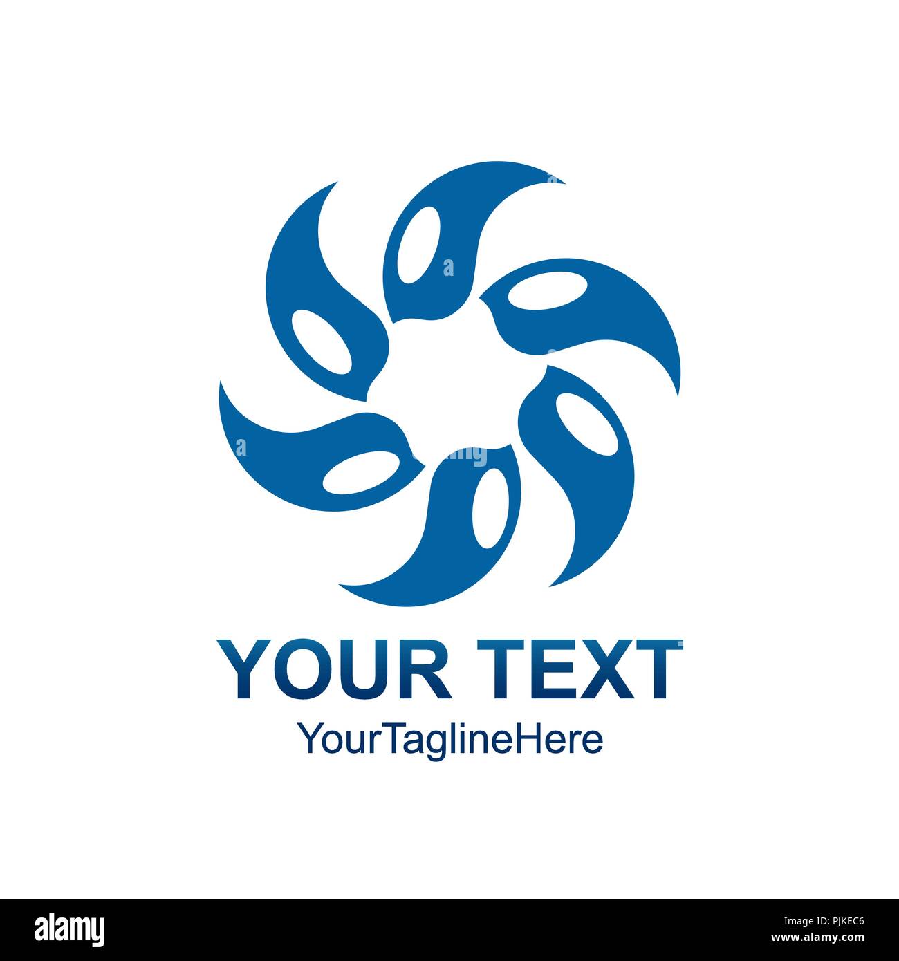 Creative abstract spin, twist, rotate vector logo design template ...