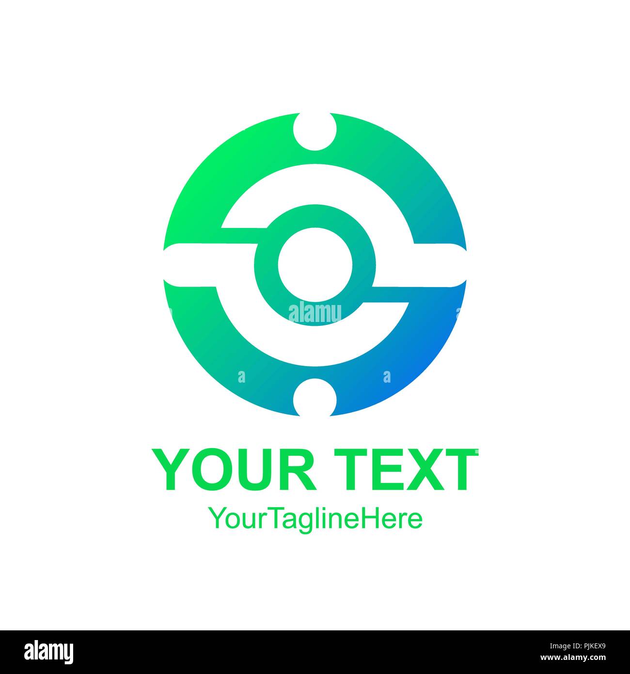 Creative abstract circle man vector logo design template element ...