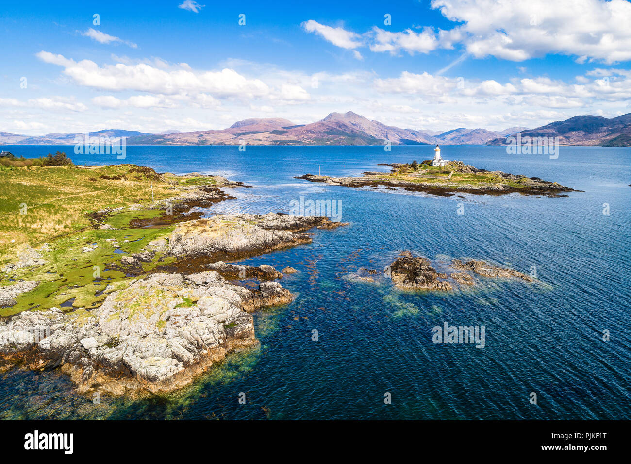 Ornsay Lighthouse in the Loch Hourn Stock Photo - Alamy