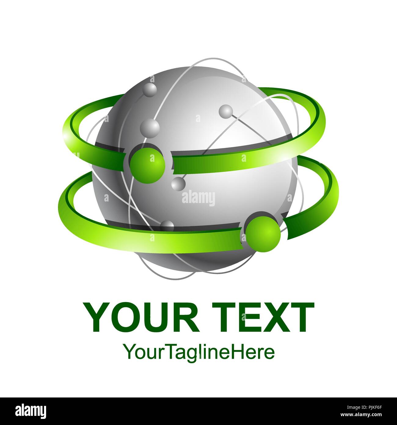 Creative abstract 3d sphere orbits vector logo design template element ...