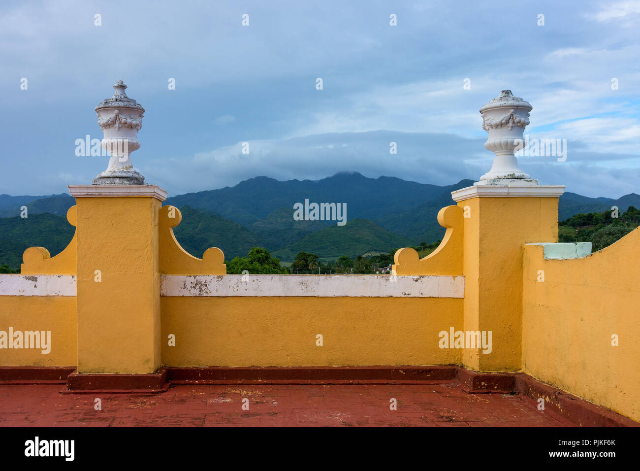Cuba, Trinidad, UNESCO World Heritage Site, Museo Nacional, Terrace ...