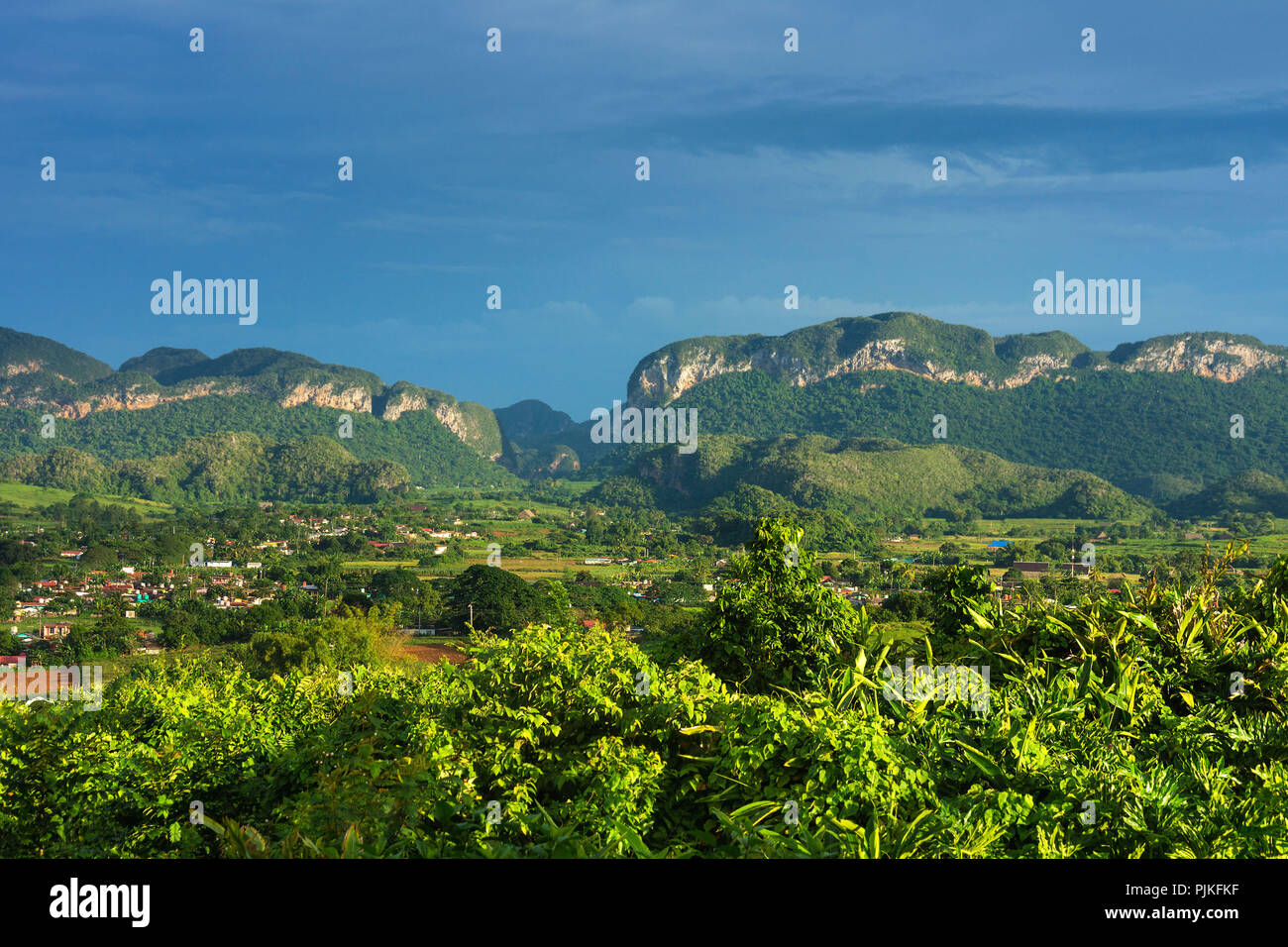 Cuba, Vinales Valley / Valle de Vinales, Mogotes, typical karst ...
