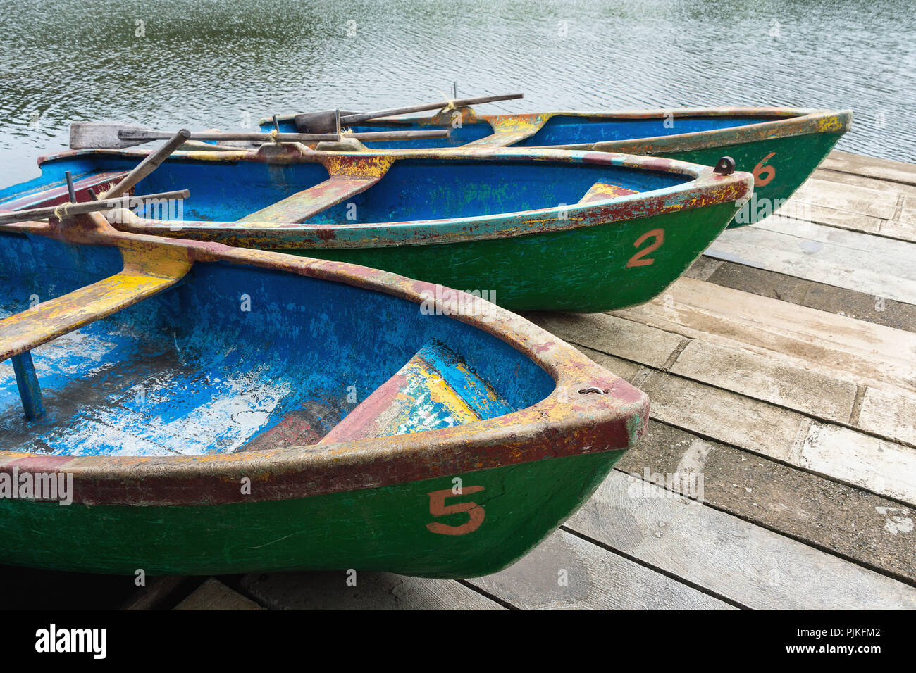 Cuba, nature reserve, Las Terrazas, lake, jetty, rowing boats Stock ...