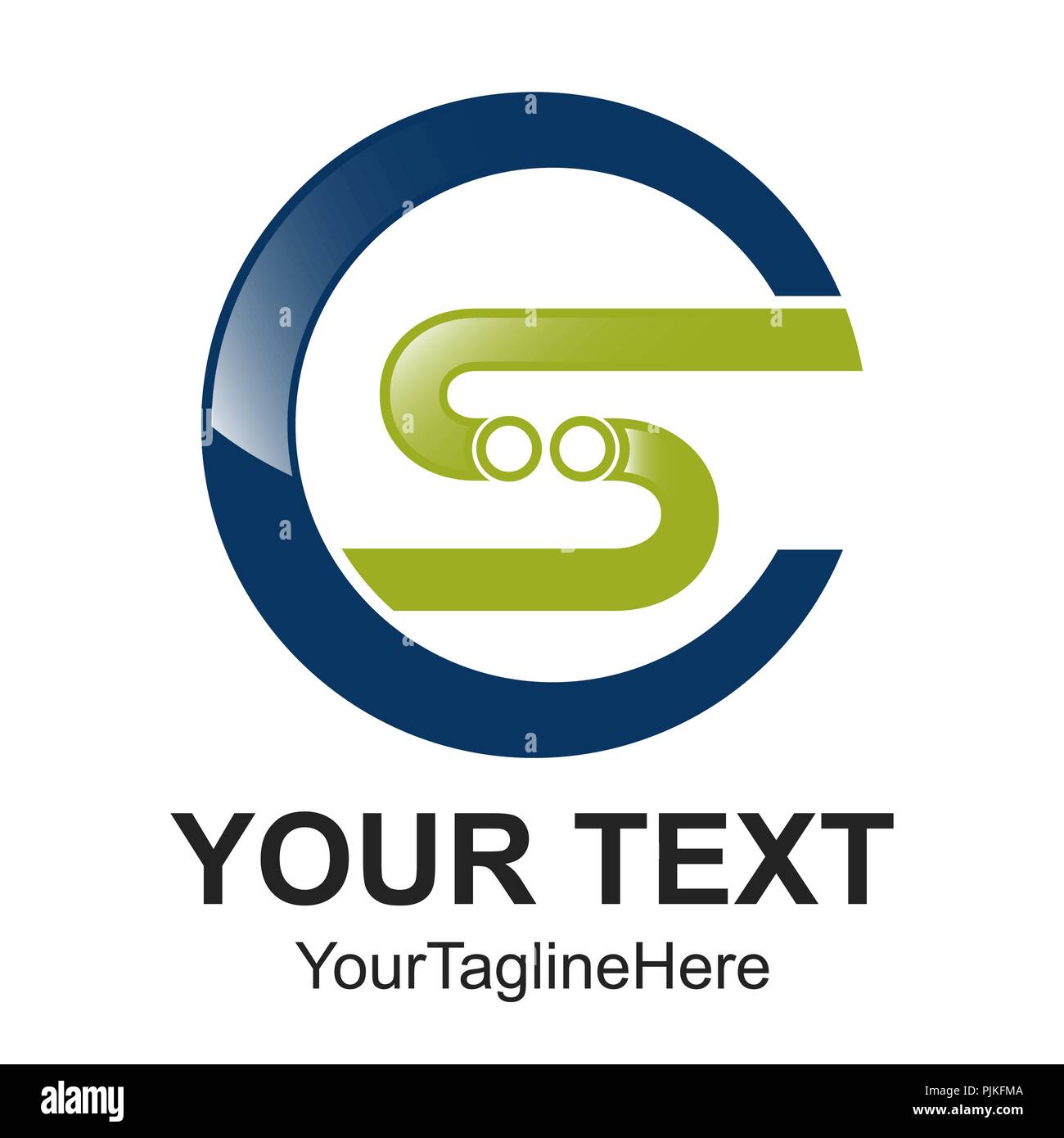 Initial letter CS logo design template element for business and company ...