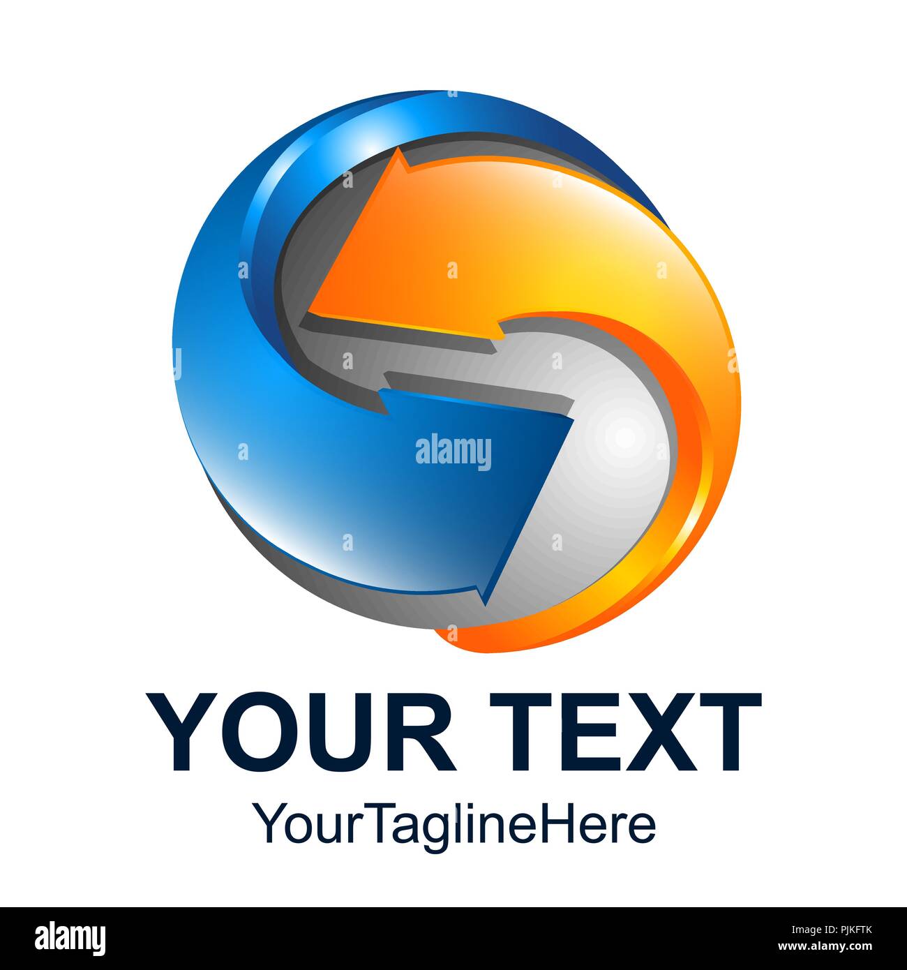 Creative abstract sphere arrow vector logo design template element ...