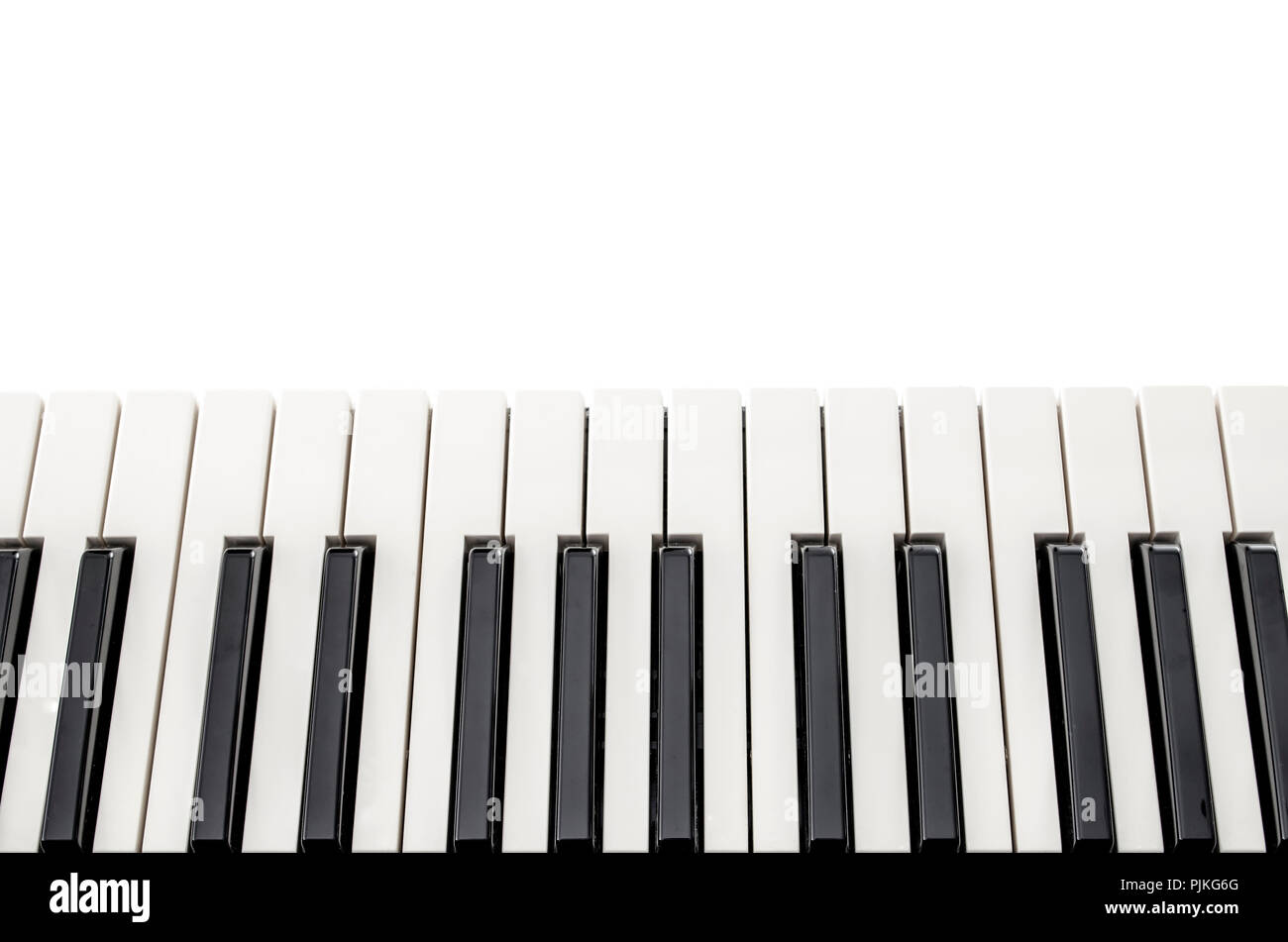 Top view of electronic piano keyboard keys with copyspace Stock Photo ...