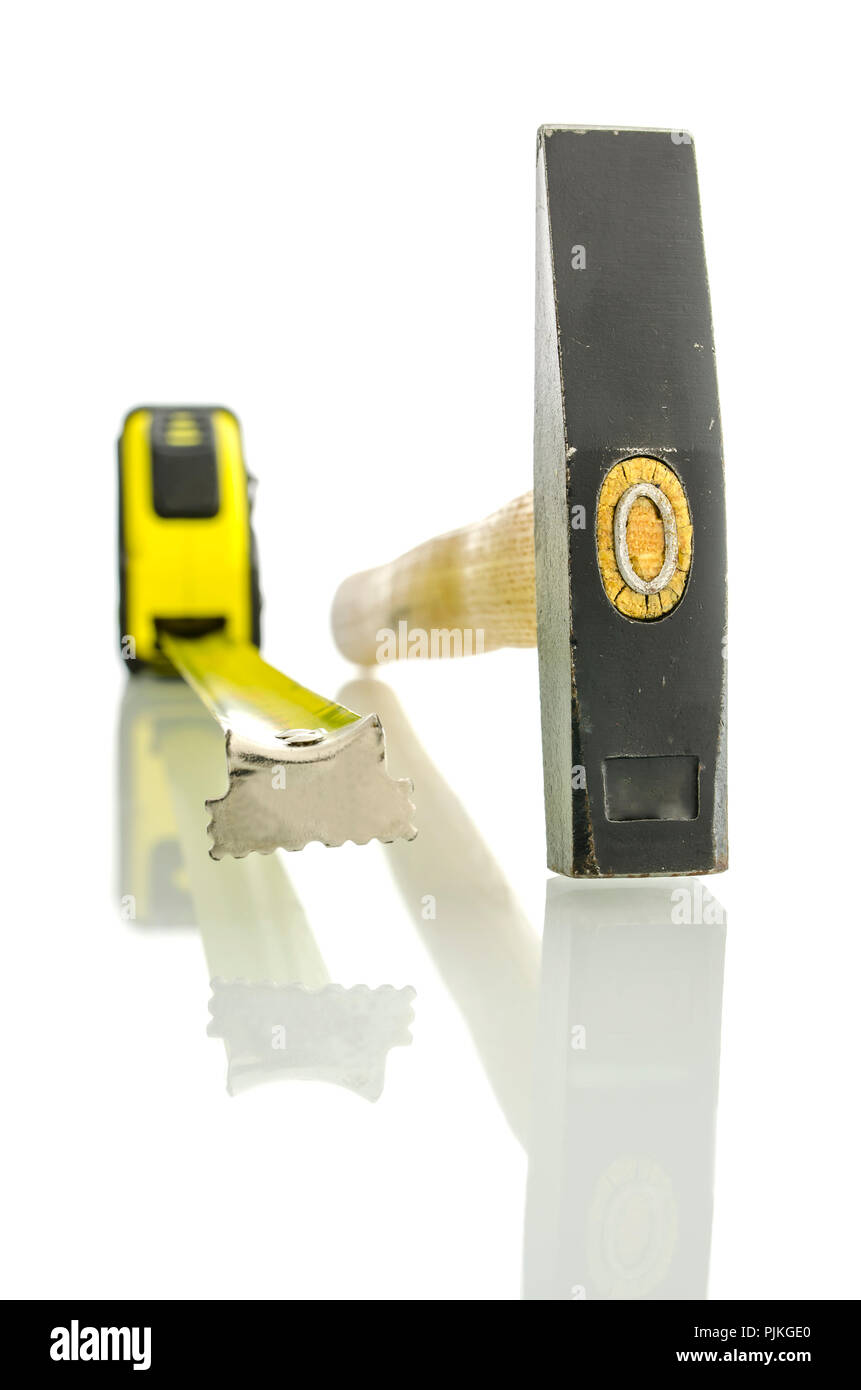 Working tools isolated over white background Stock Photo - Alamy