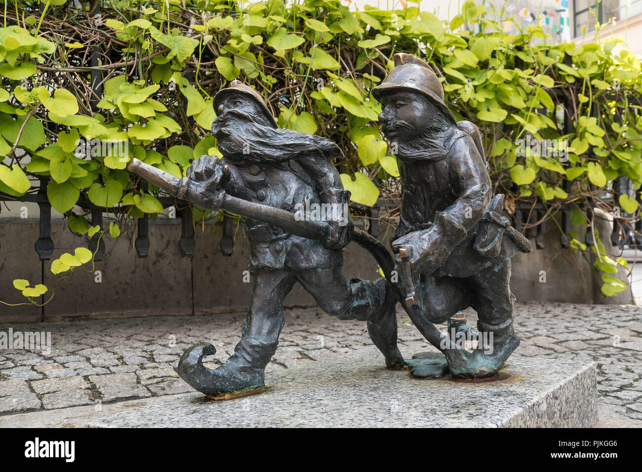 Poland, Wroclaw, Wroclaw's dwarfs, former symbol of resistance, fire ...