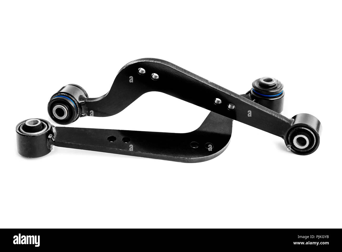 levers of a car suspension on a white background Stock Photo - Alamy