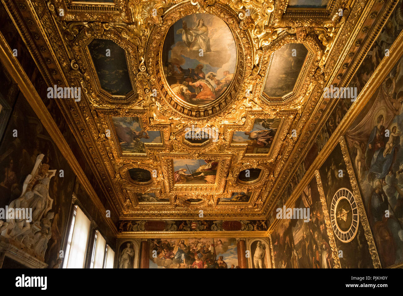Venice, Doge's Palace, Chamber of the Great Council Stock Photo - Alamy