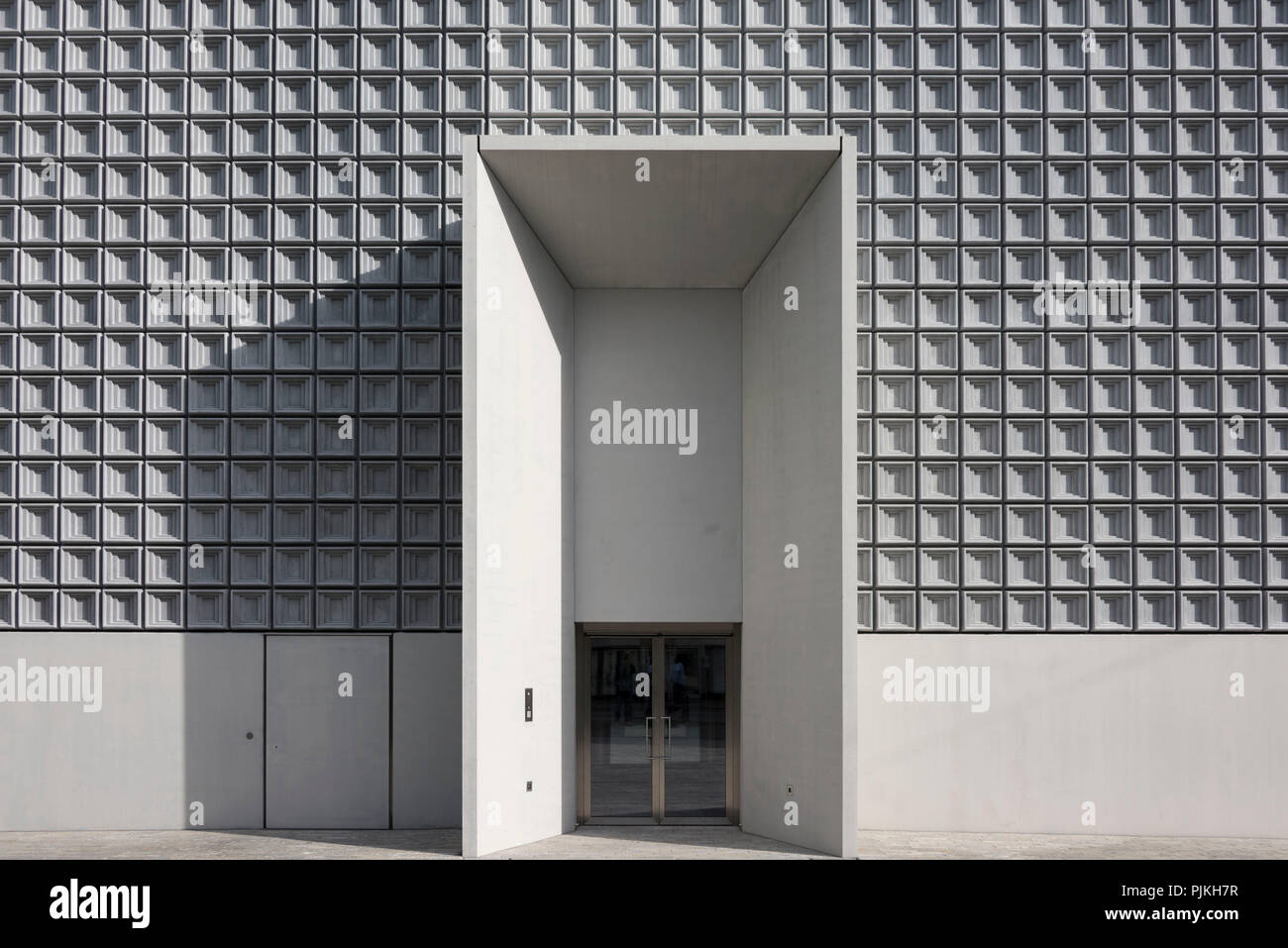 Entrance to the bundner art museum new building hi-res stock ...