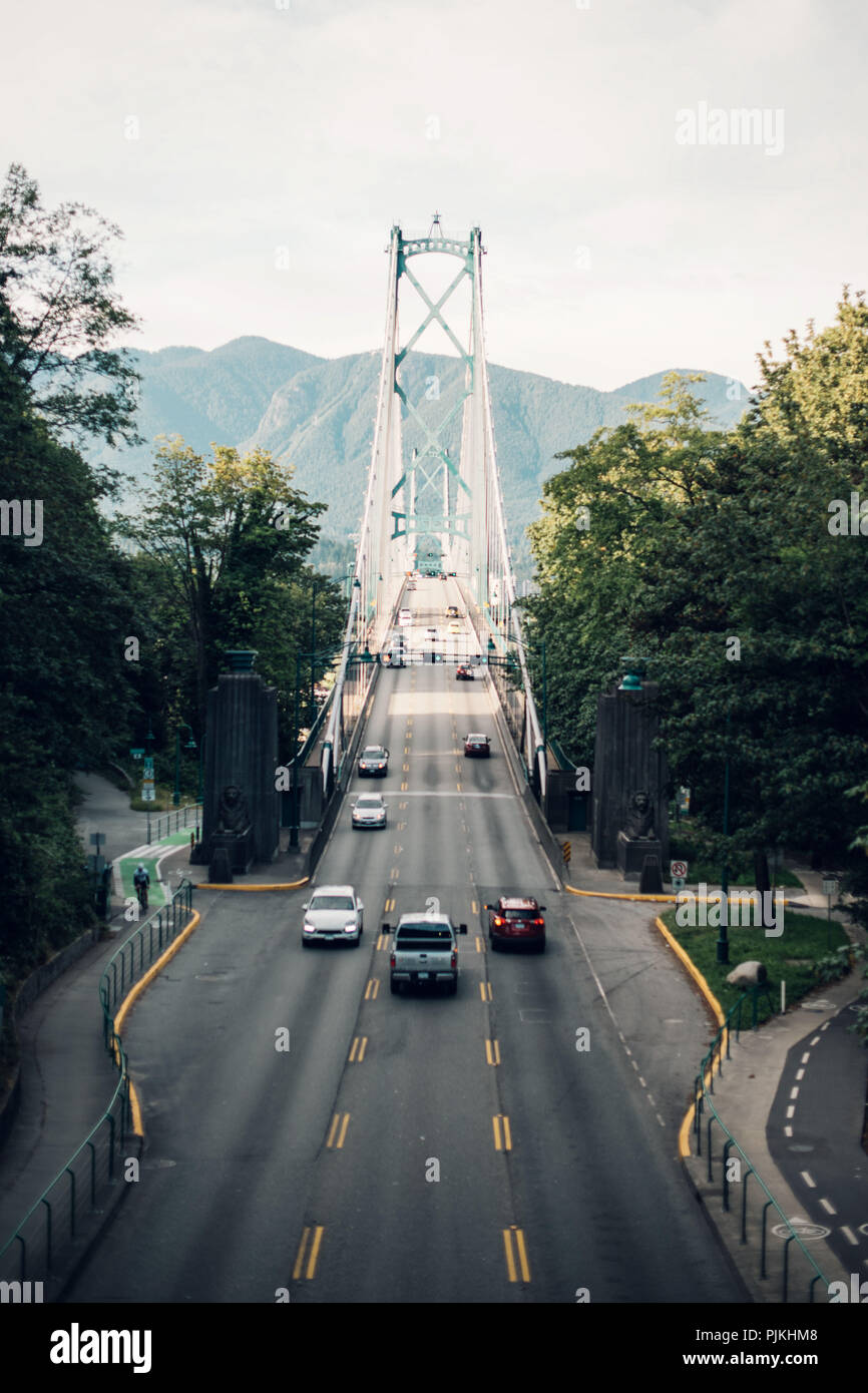 View of the Lions Gate Bridge, Canada, Vancouver Stock Photo - Alamy