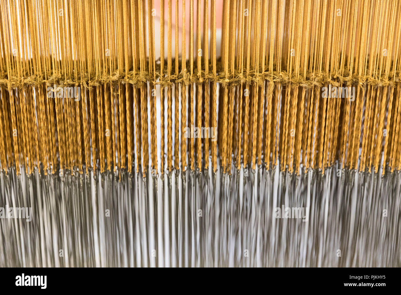 Hand loom, detail, threads Stock Photo - Alamy