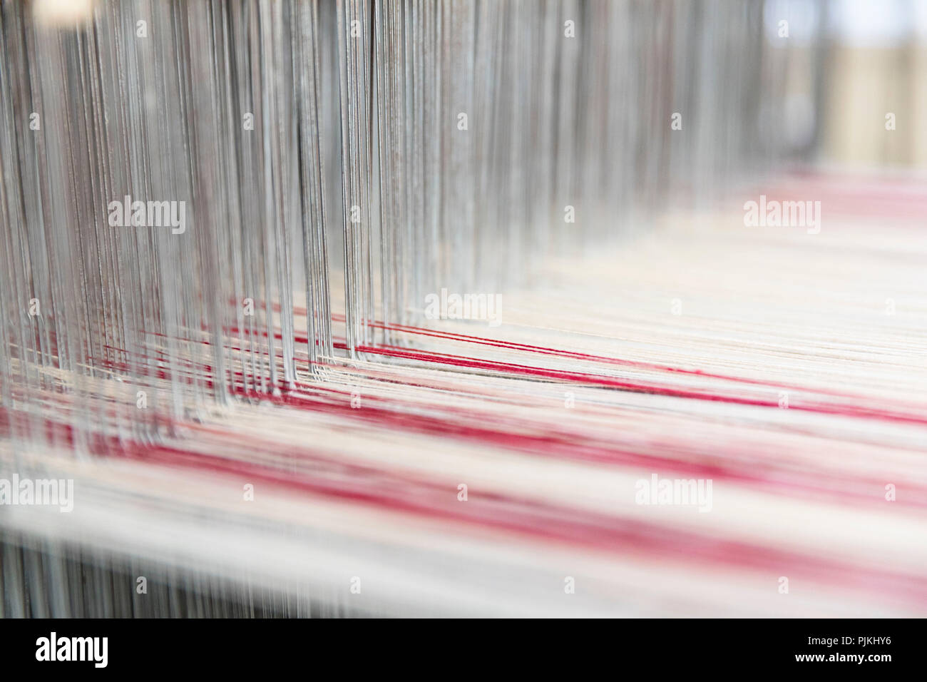 Hand loom, detail, threads Stock Photo - Alamy