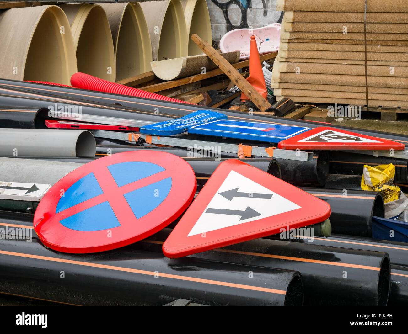 Many traffic signs hi-res stock photography and images - Alamy