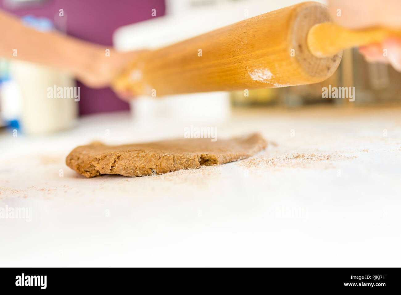 Rolling strudel dough Stock Photo - Alamy