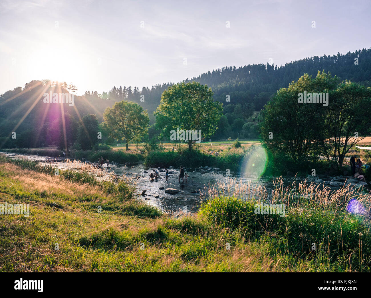 Summer at the river Stock Photo - Alamy