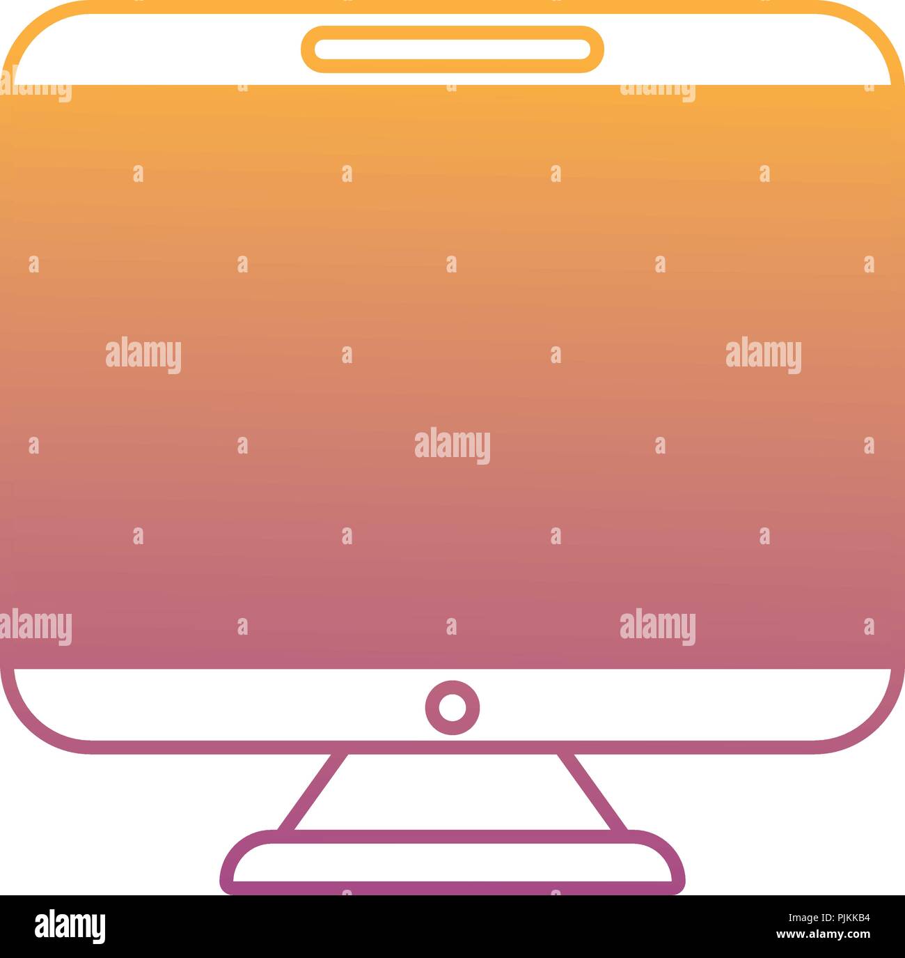 computer monitor icon over white background, vector illustration Stock ...