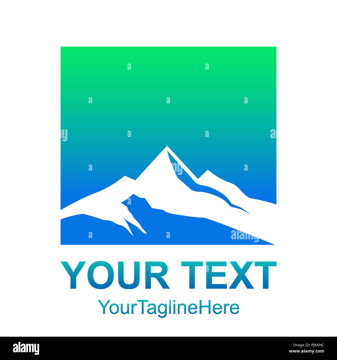 Square - mountain inside square shape with cross or plus icon Vector ...