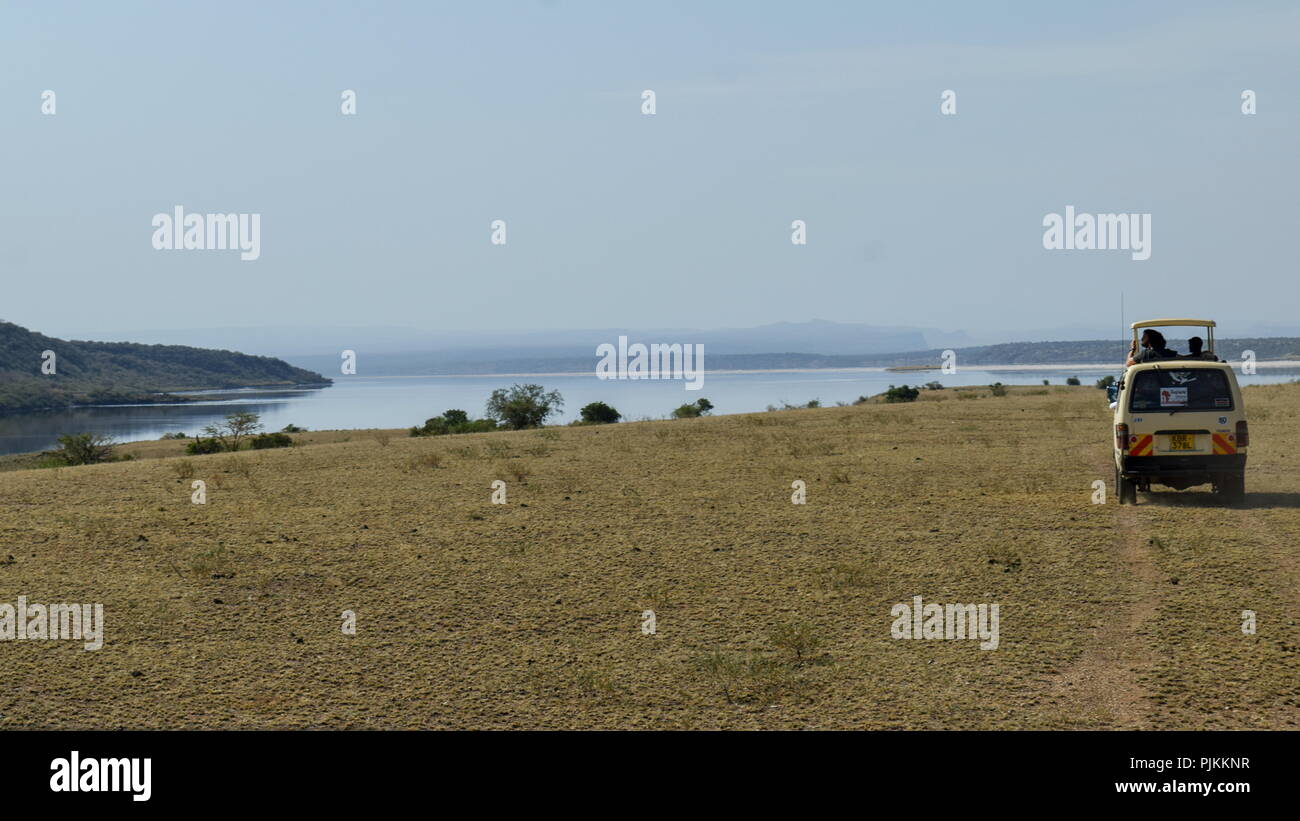 The arid landscapes of Lake Magadi, Kenya Stock Photo - Alamy