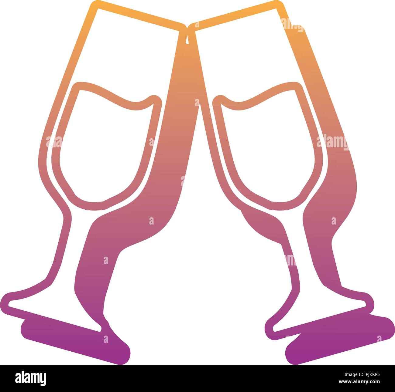champagne glasses icon over white background, vector illustration Stock ...