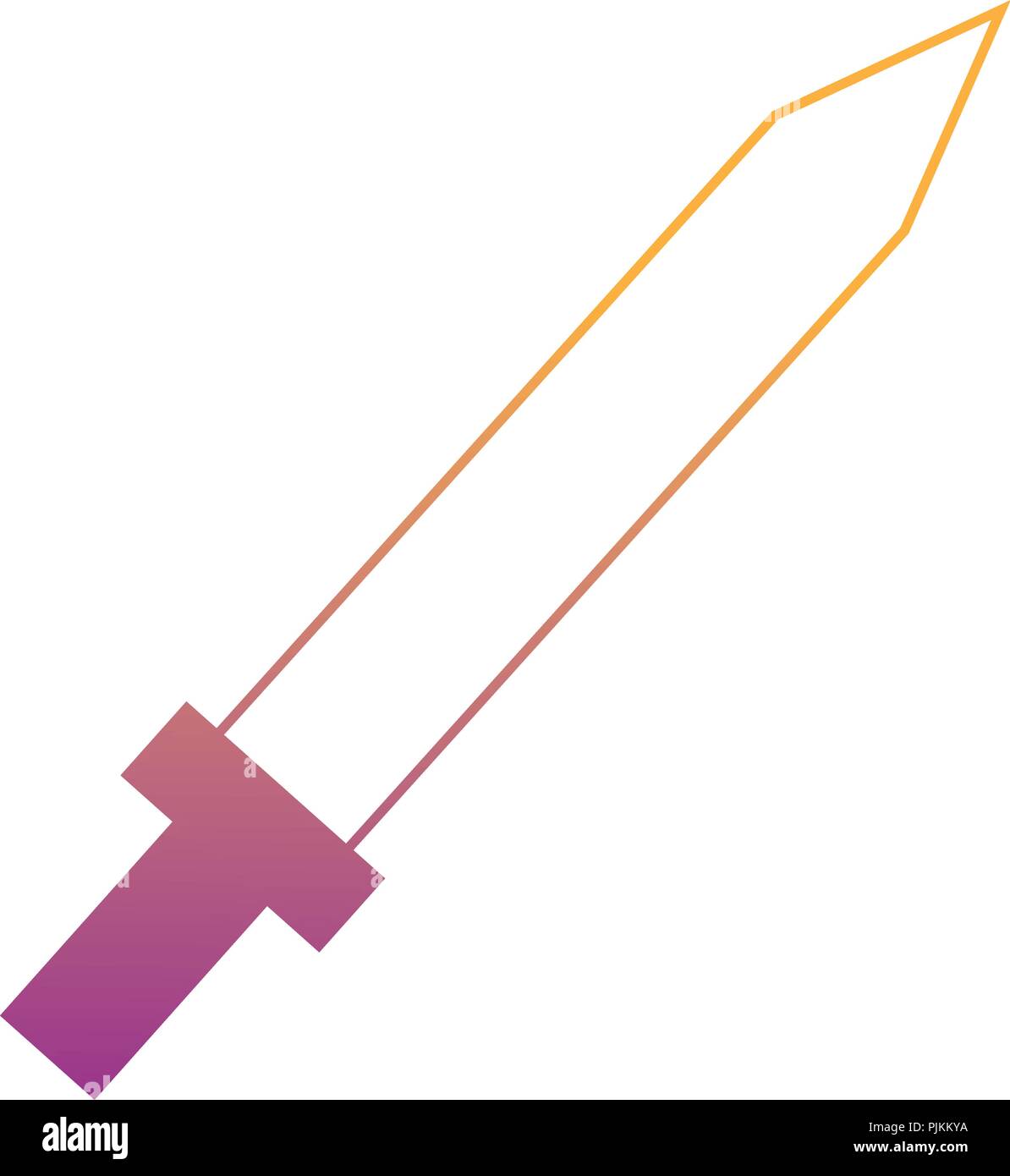 sword icon over white background, vector illustration Stock Vector ...