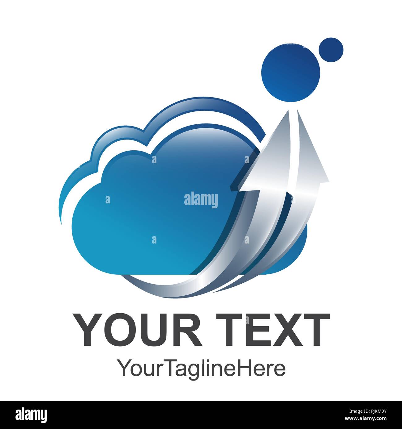 abstract cloud Letter logo design template elements. 3d abstract logo ...