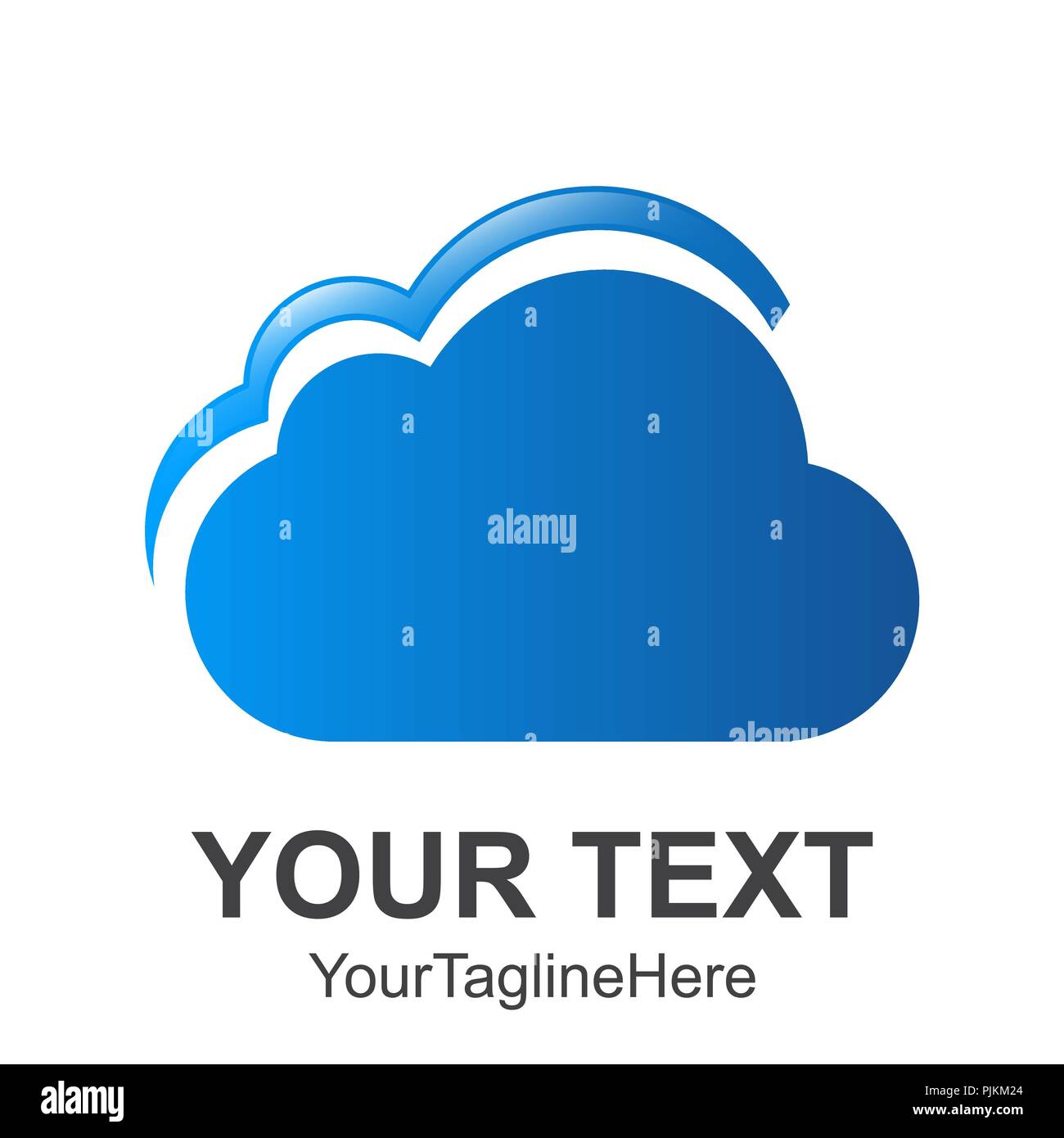 abstract cloud Letter logo design template elements. Simple abstract ...