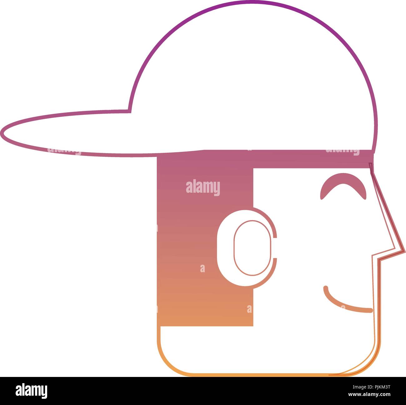 cartoon man wearing a cap over white background, vector illustration ...
