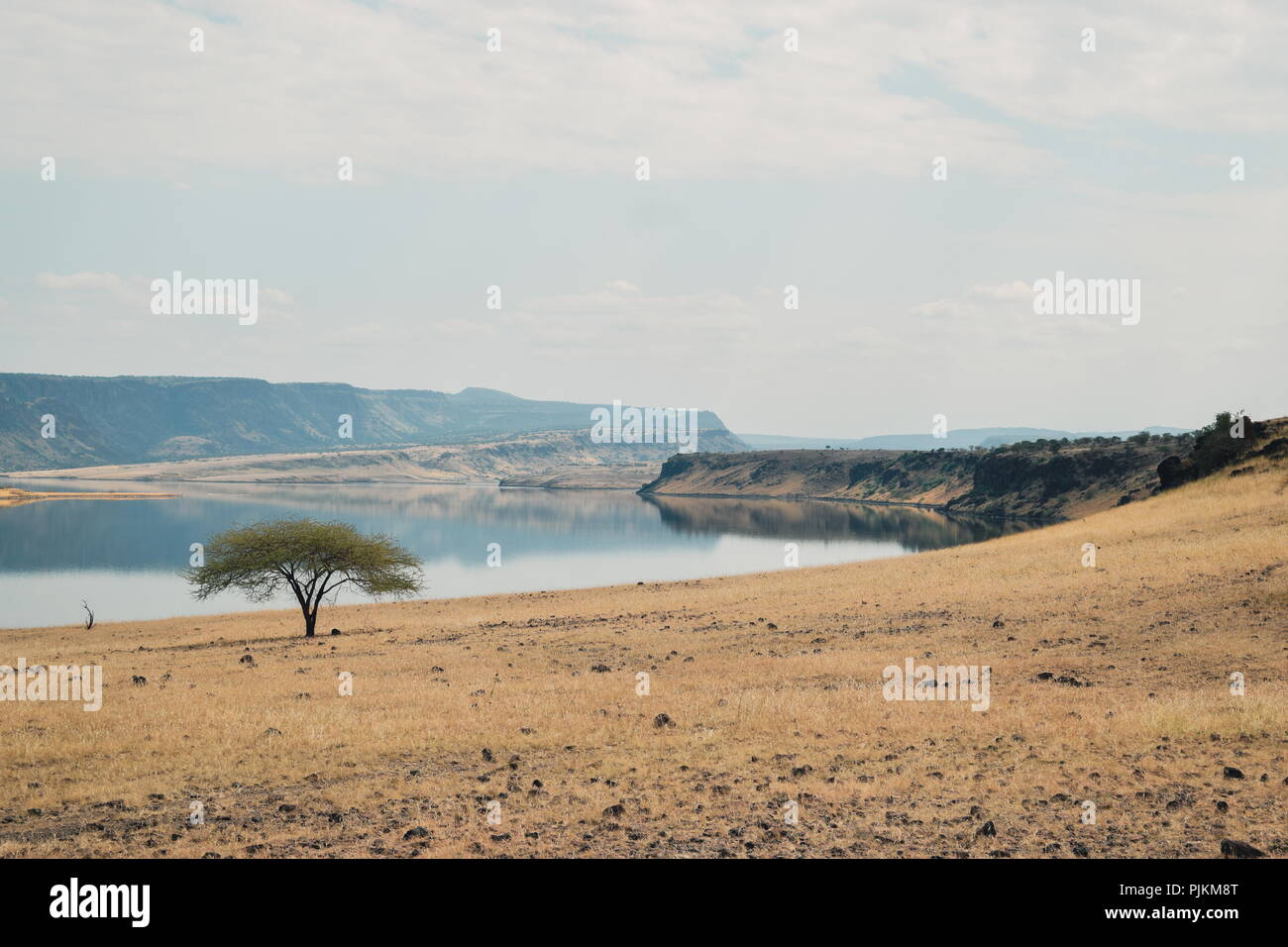 The arid landscapes of Lake Magadi, Kenya Stock Photo - Alamy